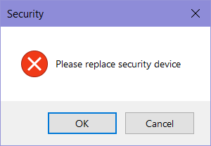 Resolving Security Device (USB) Issues
