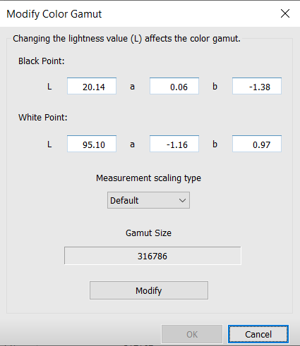 Modify Color Gamut
