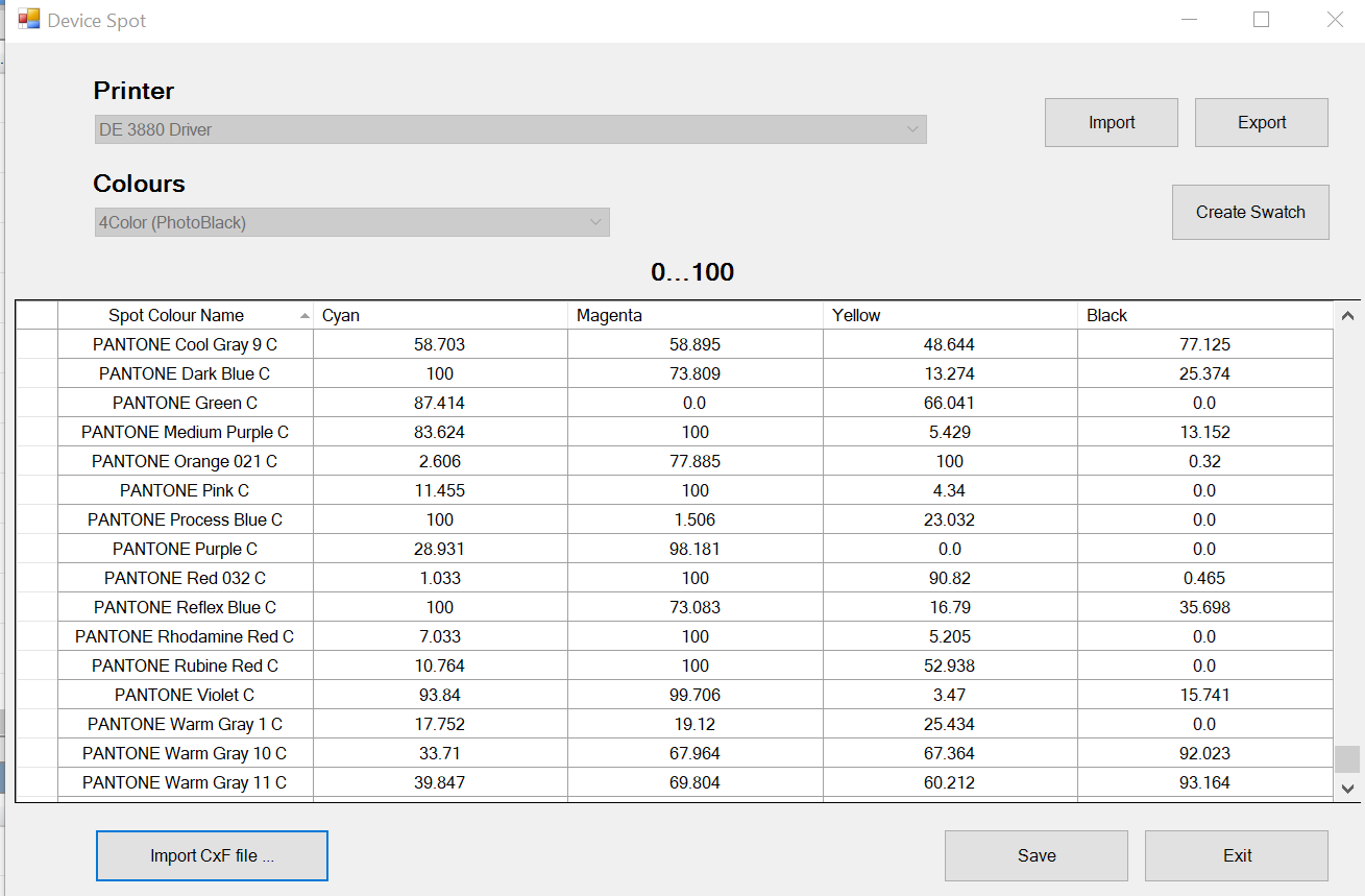 CxF Files and Spot Color Matching